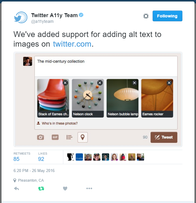 Image Descriptions Finally Possible for Desktop Tweets - Rachele DiTullio