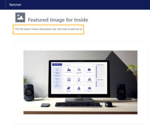 How to give your Yammer image uploads alternative text descriptions ...